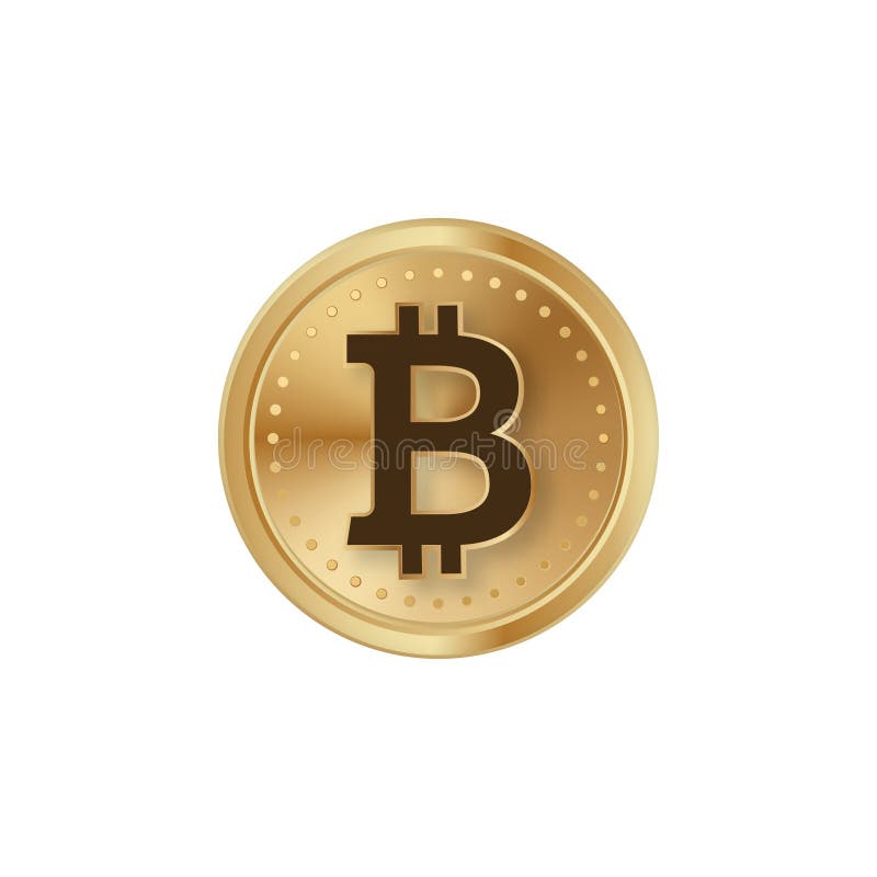 Bitcoin Golden Coin. Btc Digital Currency Token Stock Vector ...
