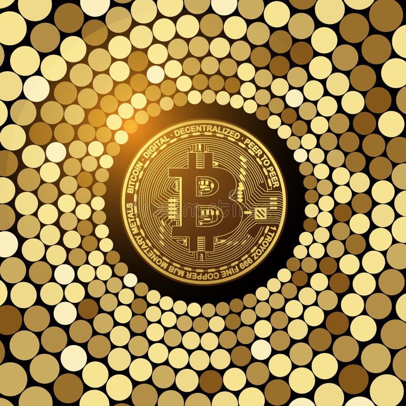 Bitcoin Golden Cryptocurrency Logotype on Waving Violet Flag Stock ...
