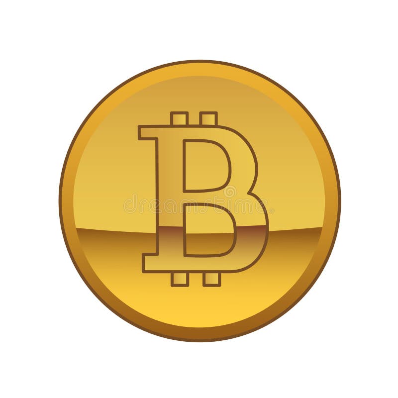 Bitcoin Golden Currency Symbol Stock Vector - Illustration of objects ...