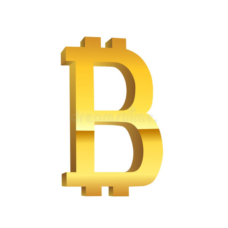 Bitcoin Golden Currency Symbol Stock Vector - Illustration of objects ...