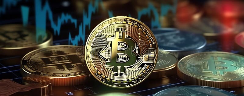 Bitcoin Graph, AI Generated Stock Illustration - Illustration of ...