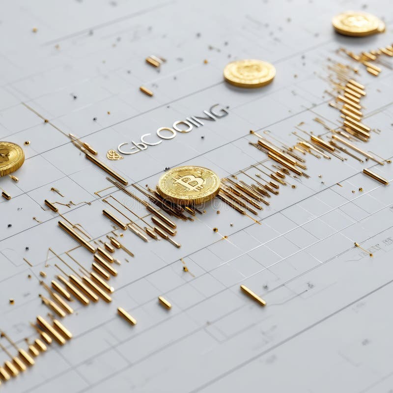 Bitcoin Graph: AI-Generated Visual Stock Illustration - Illustration of ...