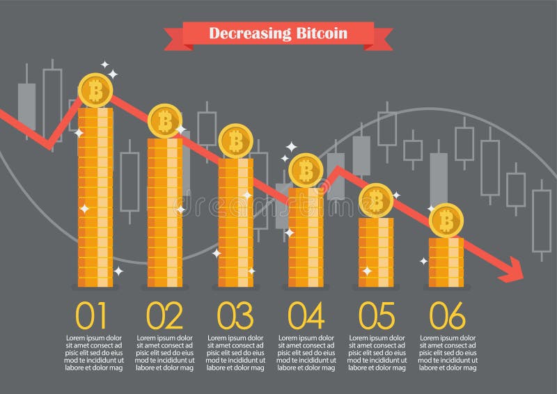Bitcoin with Graph Down Infographic Stock Vector - Illustration of ...