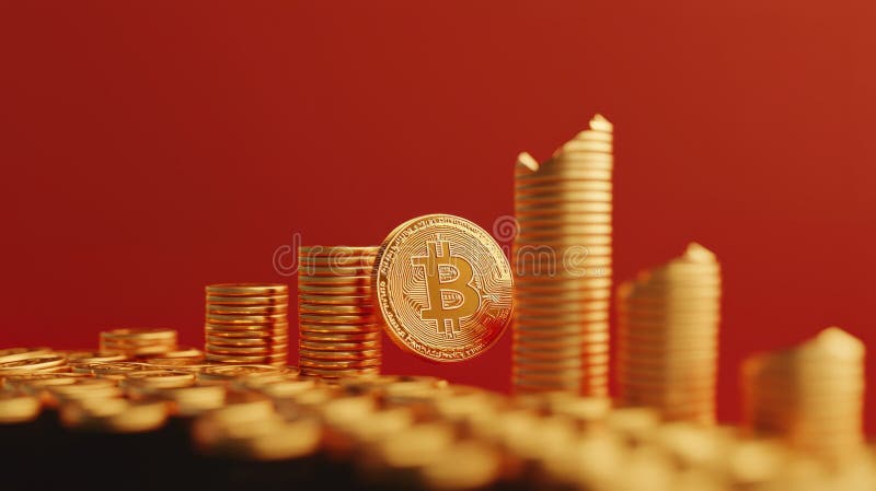 Bitcoin Growth Chart in 3D Doodle Isolated High Resolution Stock ...