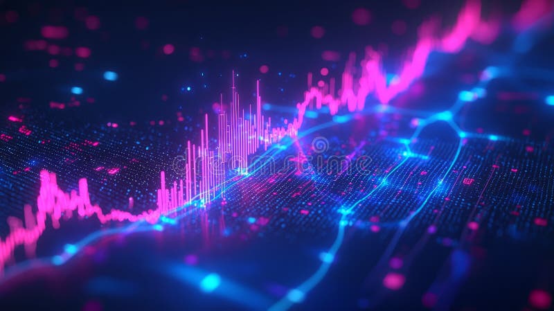 Bitcoin Growth Chart Doodle 3D Render in 8K Resolution Stock ...