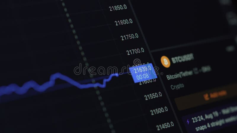 Bitcoin Growth Chart on Laptop Screen. Stock Footage - Video of index ...