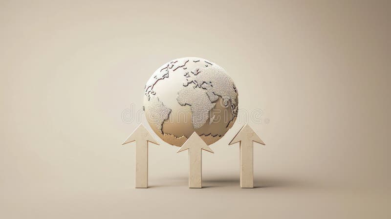 Bitcoin Growth Chart in Minimalist 8K 3D Rendering Stock Illustration ...