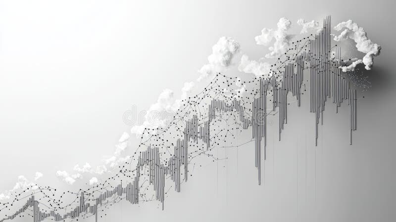 Bitcoin Growth Doodle on 8K Resolution Chart Stock Illustration ...
