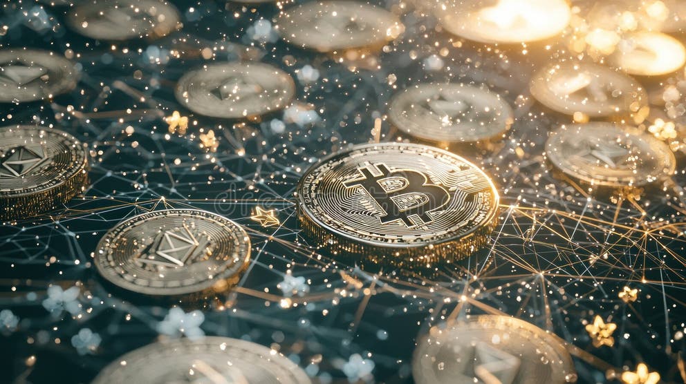 Bitcoin Growth Graph in 8K Resolution 3D Render Doodle Stock ...