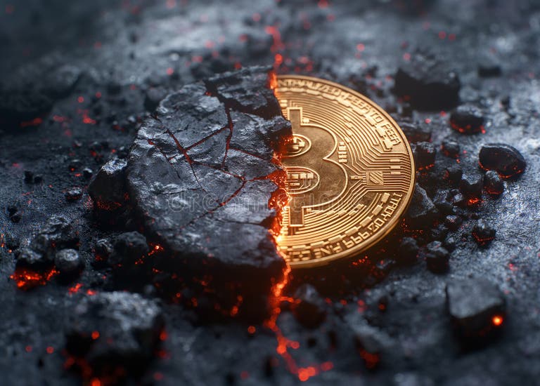 Bitcoin Halving Conceptual Illustration Stock Illustration ...