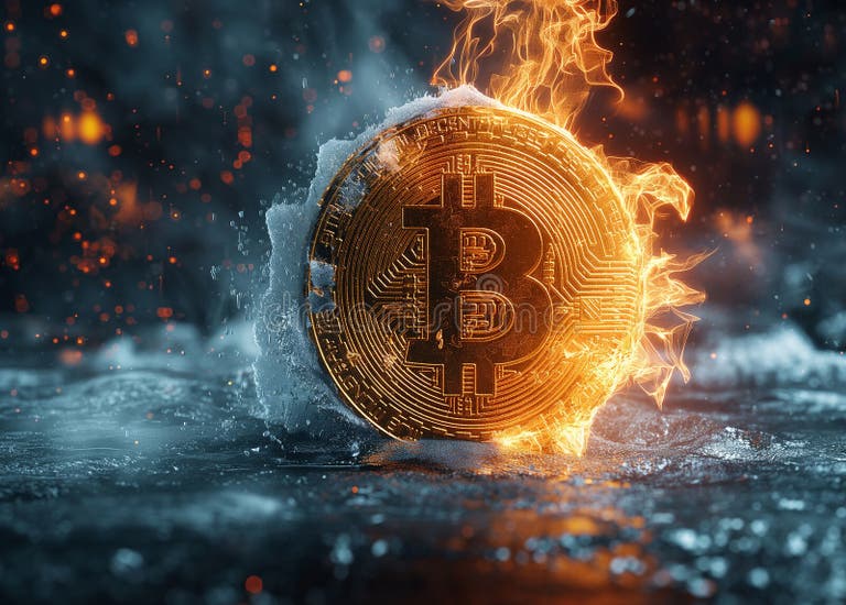 Bitcoin Halving Conceptual Illustration in Vector Style Stock ...