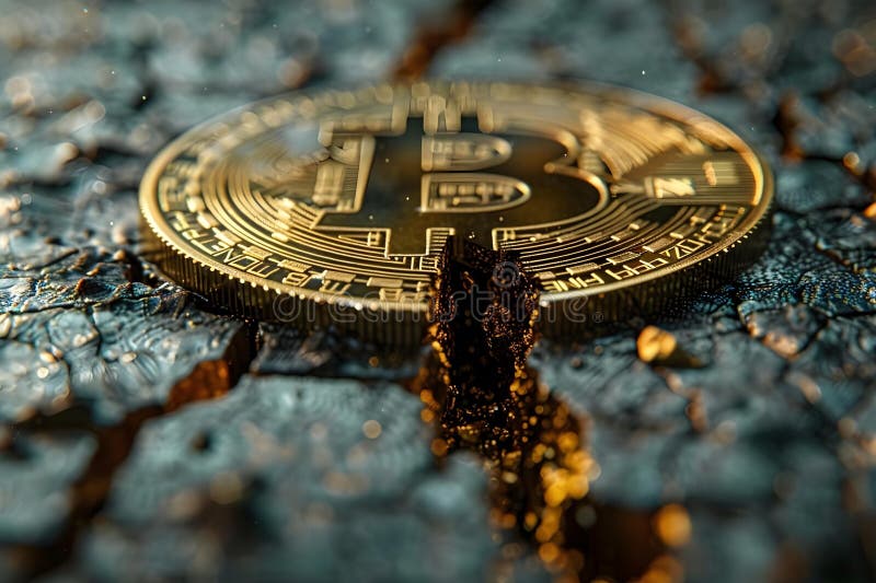 Bitcoin Halving: Depicting the Digital Coin Split with a Futuristic ...