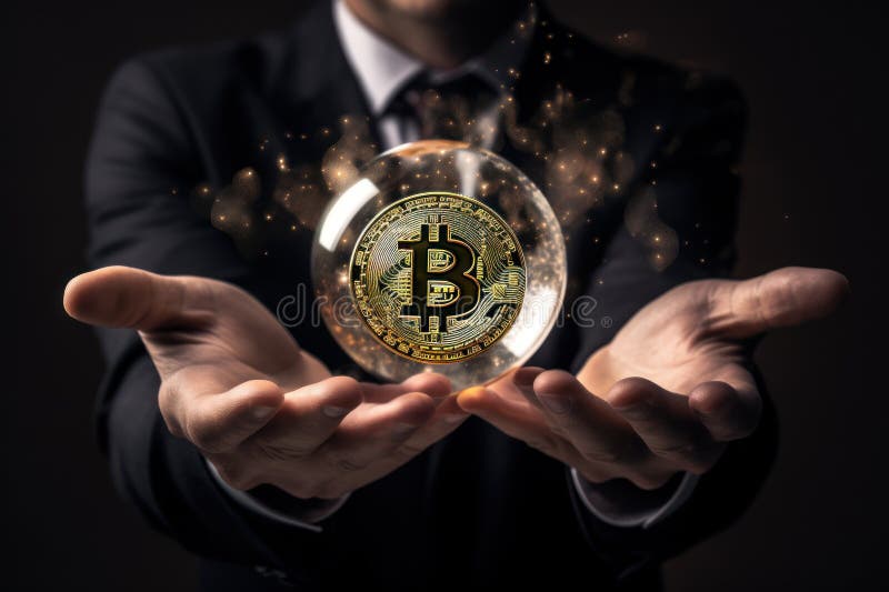 Bitcoin in Hand Created with Generative AI Stock Illustration ...