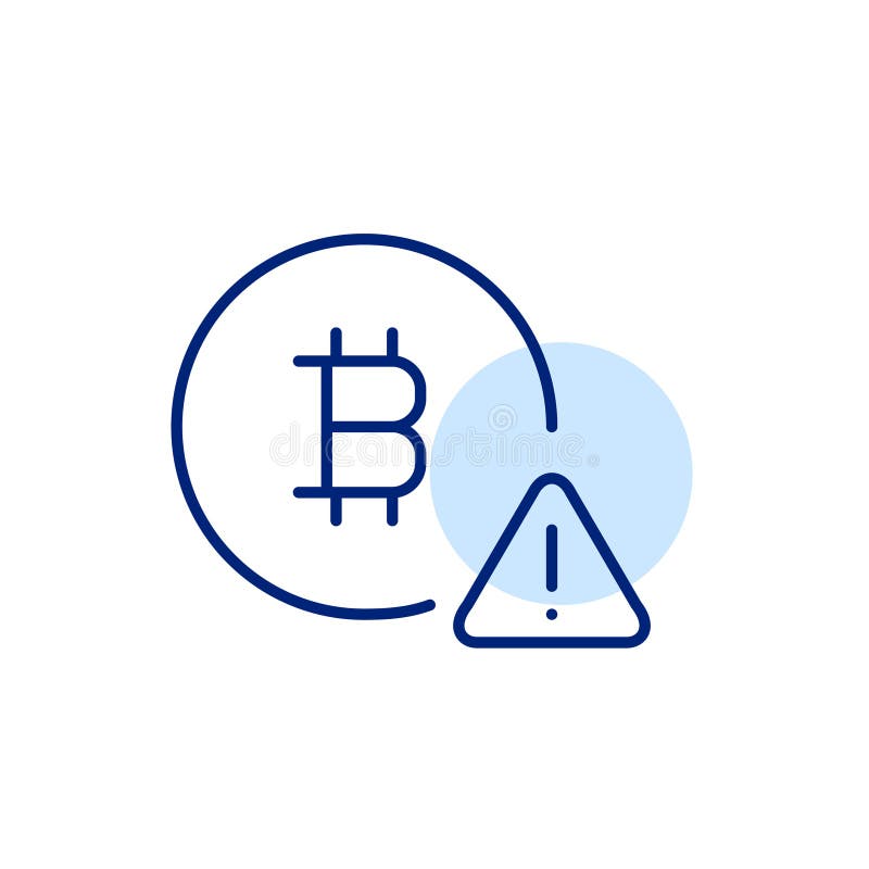 Bitcoin and Hazard Alert. Cryptocurrency Risk Warning, Security Alert ...