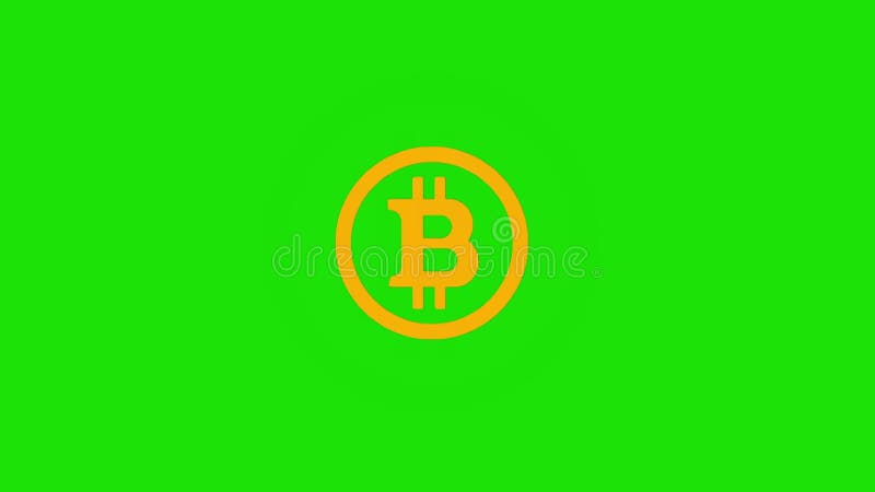 Bitcoin Icon Animation on Green Screen - Cryptocurrency Symbol Shaking ...