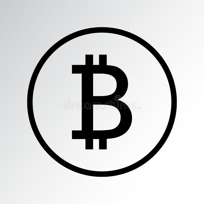 Bitcoin Icon, Black Silhouette. Vector Stock Illustration ...