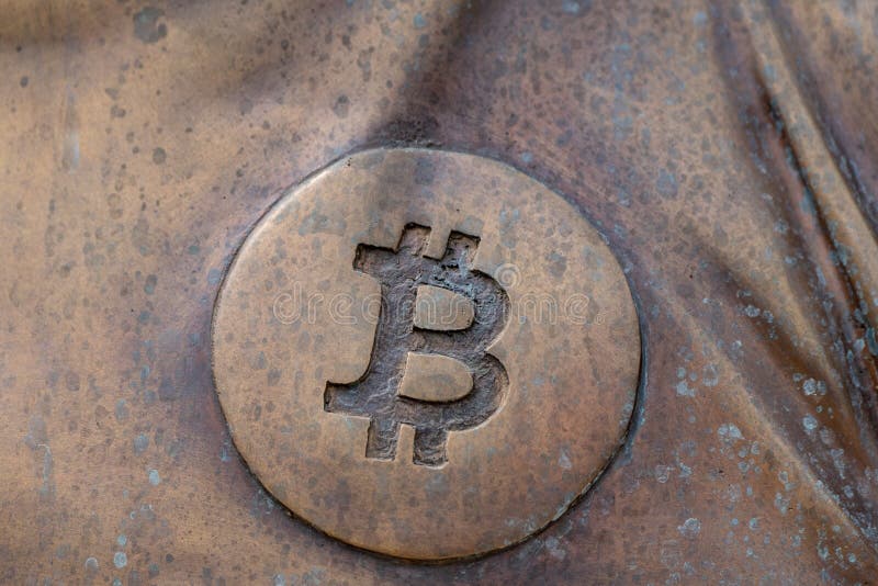 Bitcoin Icon on a Bronze Statue Editorial Stock Photo - Image of mining ...