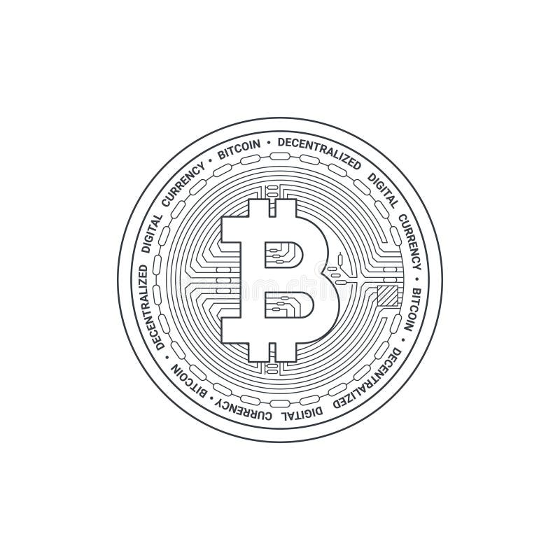 Bitcoin Icon. Cryptocurrency Logo. Digital Cryptographic Currency ...