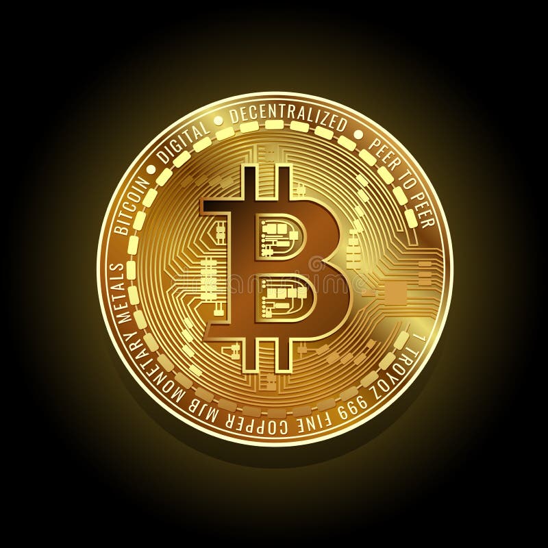 Bitcoin Icon. Digital Currency Stock Vector - Illustration of bitcoin ...