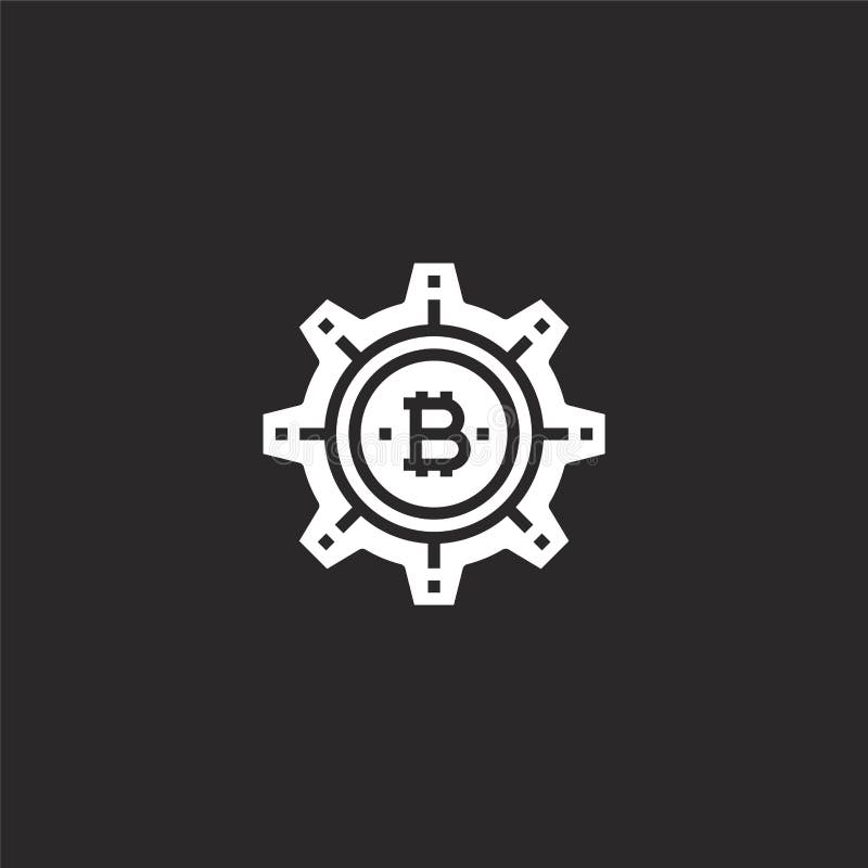 Bitcoin Icon. Filled Bitcoin Icon for Website Design and Mobile, App ...
