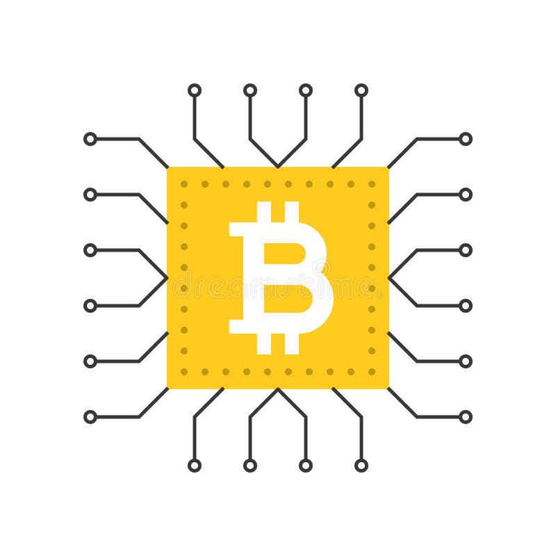Bitcoin icon and node stock vector. Illustration of currency - 111753348