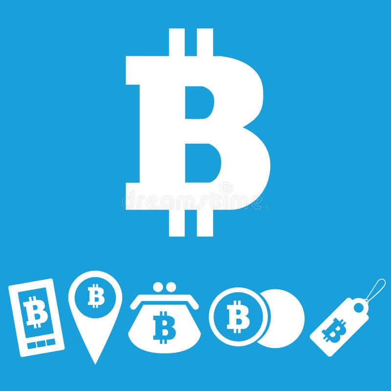 Bitcoin icon set stock vector. Illustration of emblem - 54863068