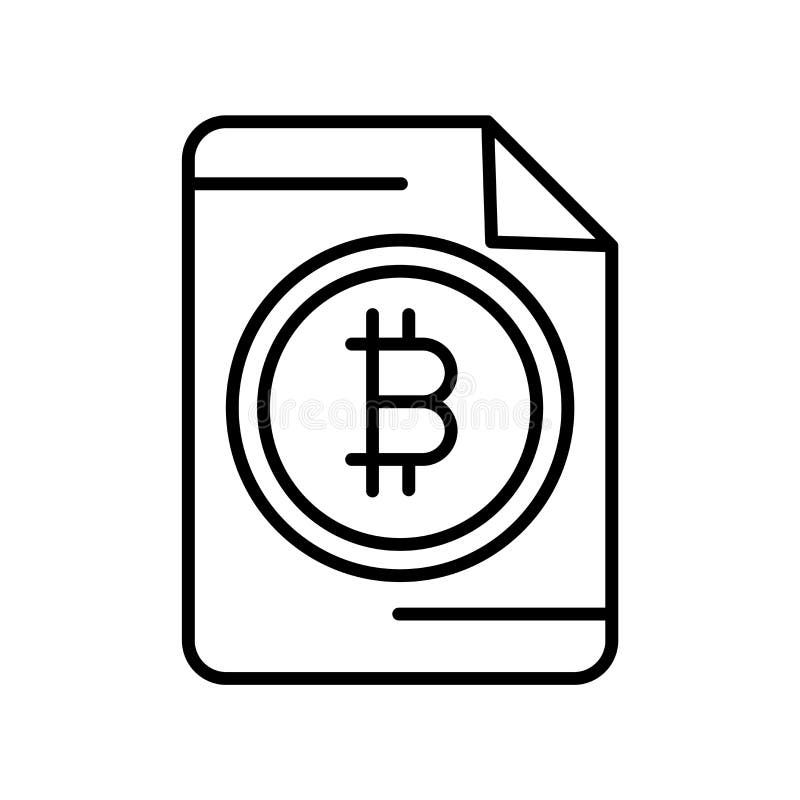 Bitcoin Icon Vector Isolated on White Background, Bitcoin Sign , Thin ...