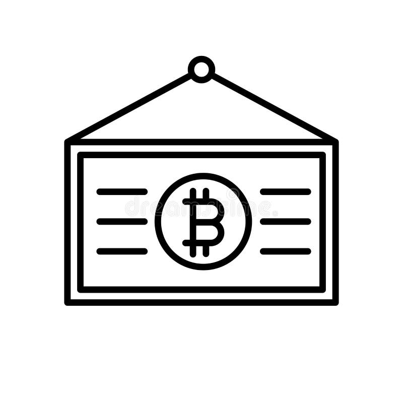 Bitcoin Icon Vector Isolated on White Background, Bitcoin Sign , Thin ...