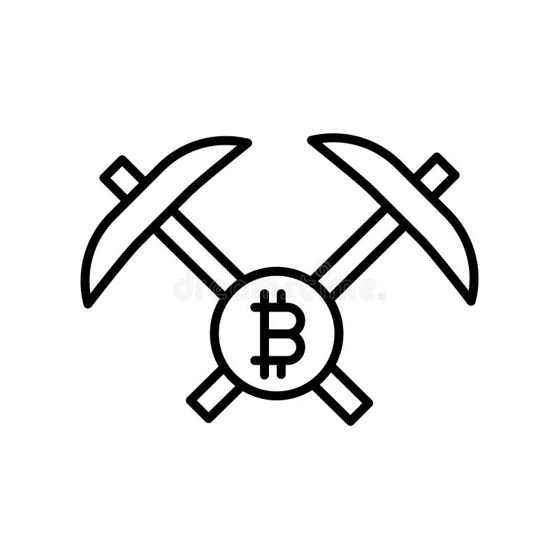 Bitcoin Icon Vector Isolated on White Background, Bitcoin Sign , Thin ...