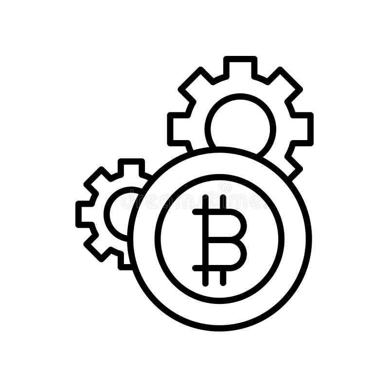 Bitcoin Icon Vector Isolated on White Background, Bitcoin Sign , Thin ...