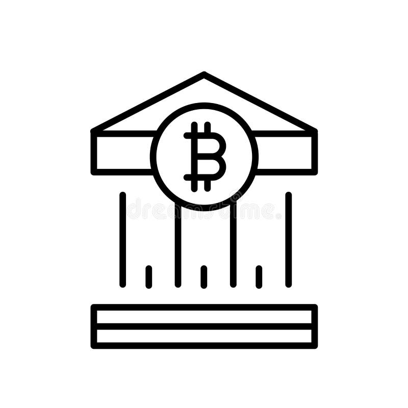 Bitcoin Icon Vector Isolated on White Background, Bitcoin Sign , Thin ...