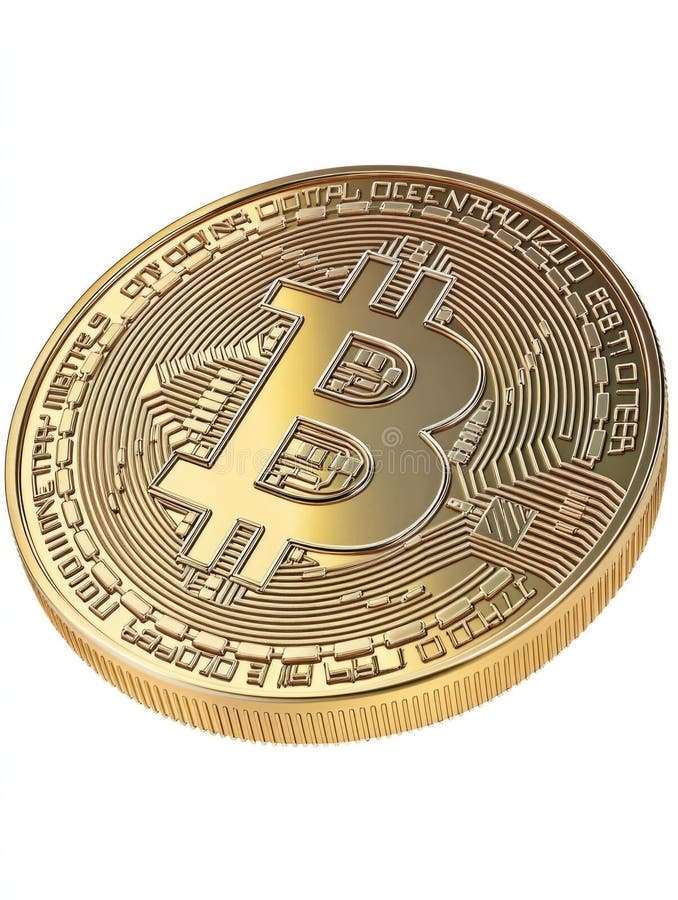 Bitcoin icon on white stock photo. Image of virtual - 376306518