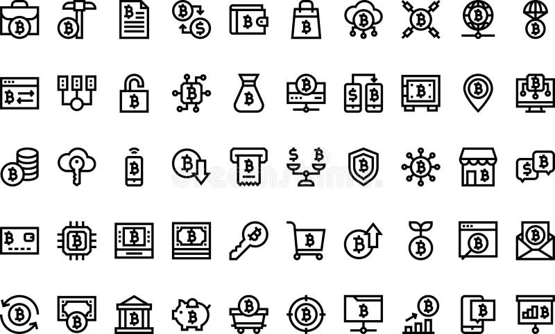 Bitcoin Icons High-Quality Vector Icons Collection with Editable Stroke ...