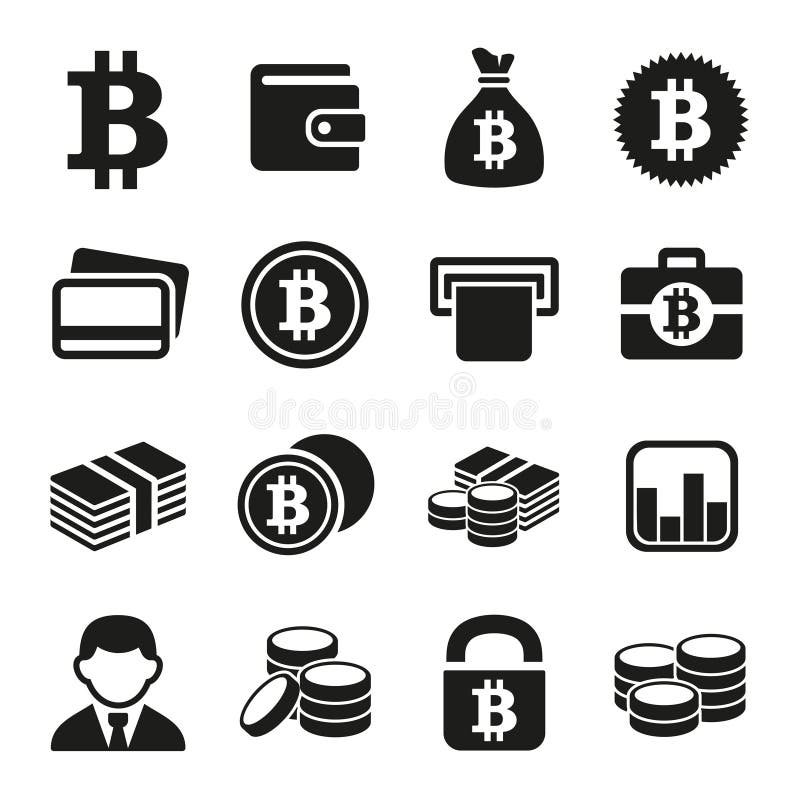 Bitcoin Design Elements and Labels Stock Vector - Illustration of clip ...