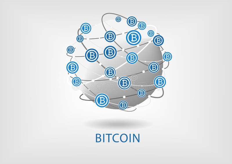 Bitcoin Sphere stock illustration. Illustration of communication - 37964811