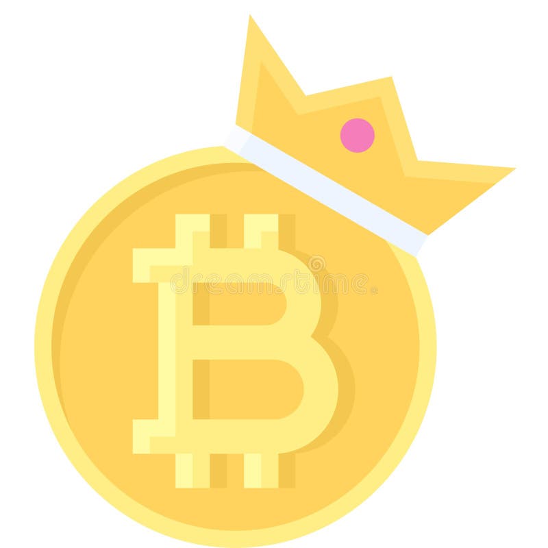 Bitcoin is King Icon, Cryptocurrency Related Vector Stock Vector ...