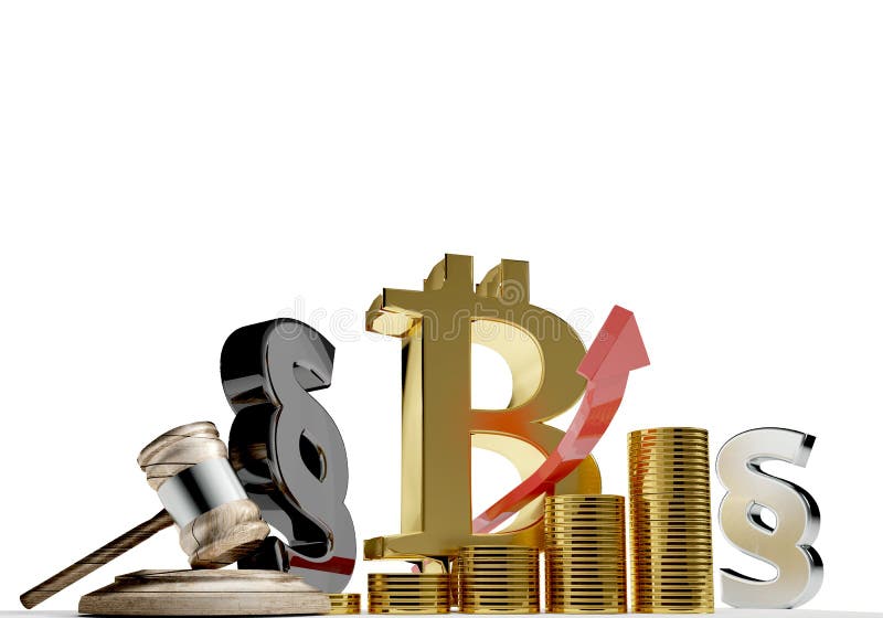 Bitcoin Law Paragraph 3d-illustration Stock Illustration - Illustration ...