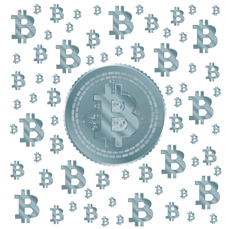 Bitcoin Light Blue Pattern stock vector. Illustration of currency ...