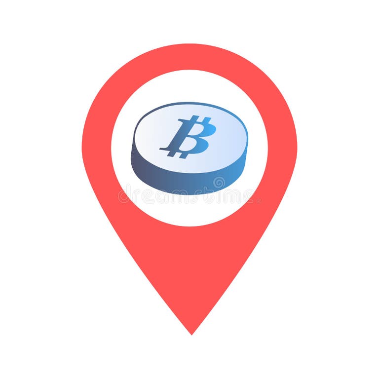 Bitcoin Location Map Pin Pointer Icon. Element of Map Point for Mobile Concept and Web Apps ...
