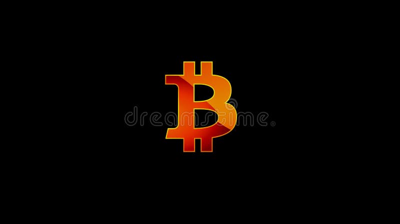 Bitcoin Logo in the Center, Minimalist Design Stock Illustration ...