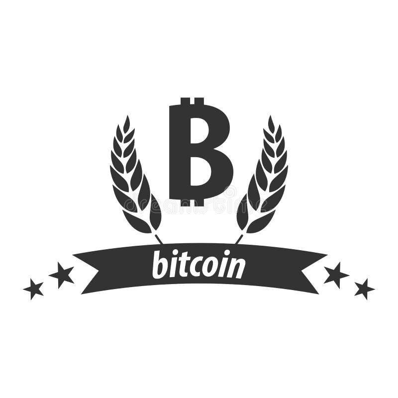 Bitcoin Logo and Emblem. Digital Cryptocurrency. Techology Emblem ...