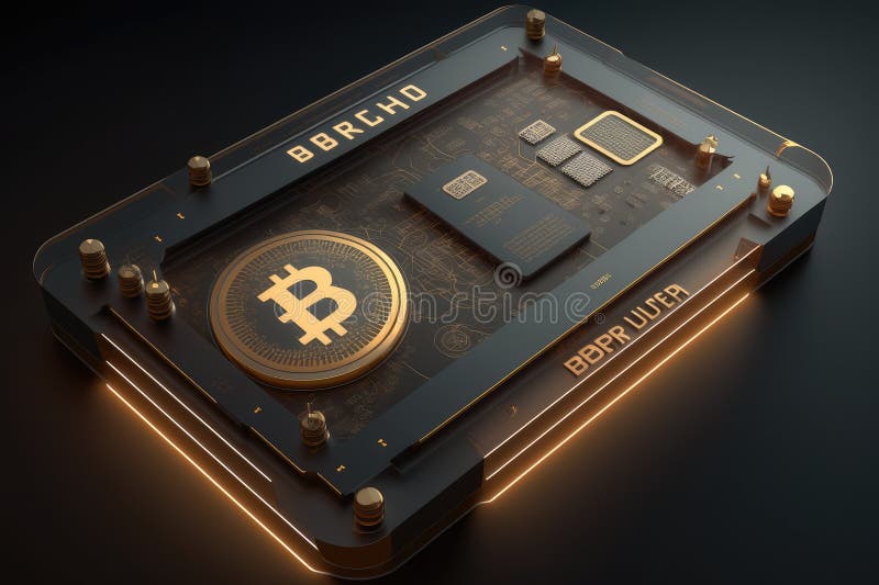 Bitcoin Logo on Futuristic and Sleek Device, Rendering it Modern and ...