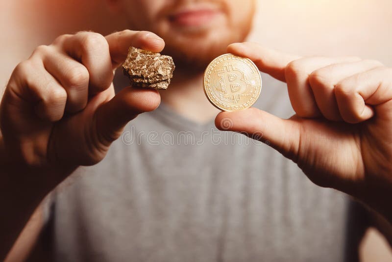 Man Bites a Gold Coin with His Teeth Stock Photo - Image of background ...