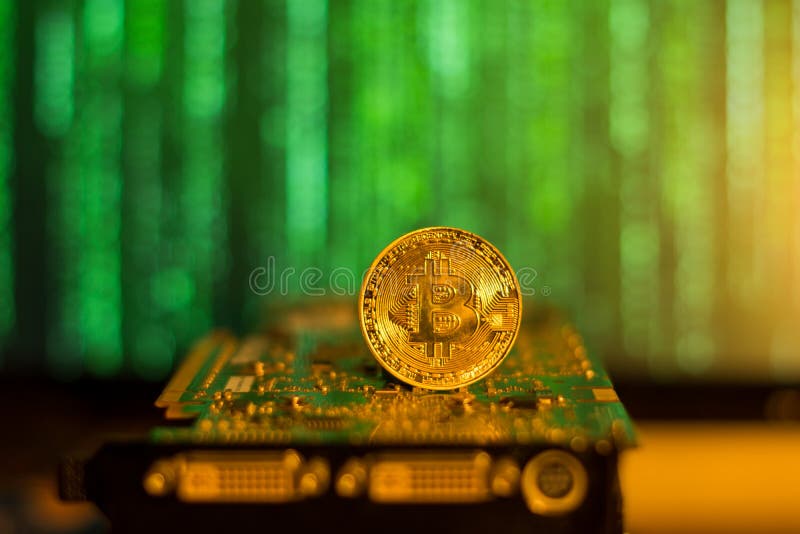 Bitcoin mining matrix stock photo. Image of internet - 115012386