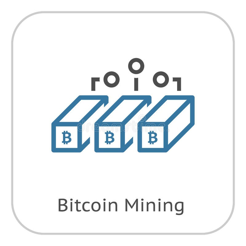 Bitcoin Mining Icon. stock vector. Illustration of crypto - 113961748