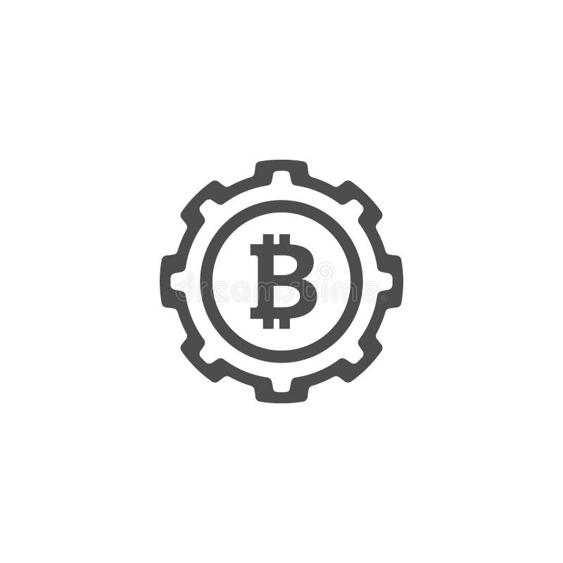 Bitcoin Mining Icon. stock vector. Illustration of virtual - 111301468