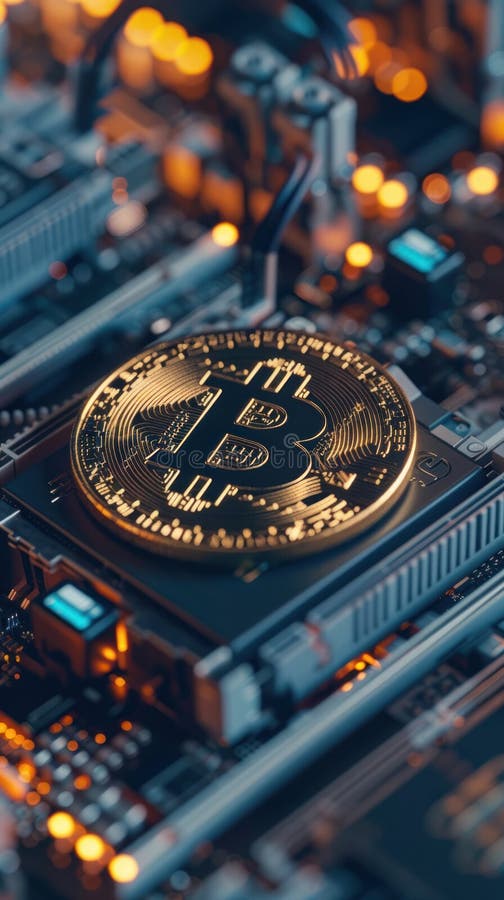 Bitcoin Mining Operation Close Up Servers Running in a Tech Savvy ...