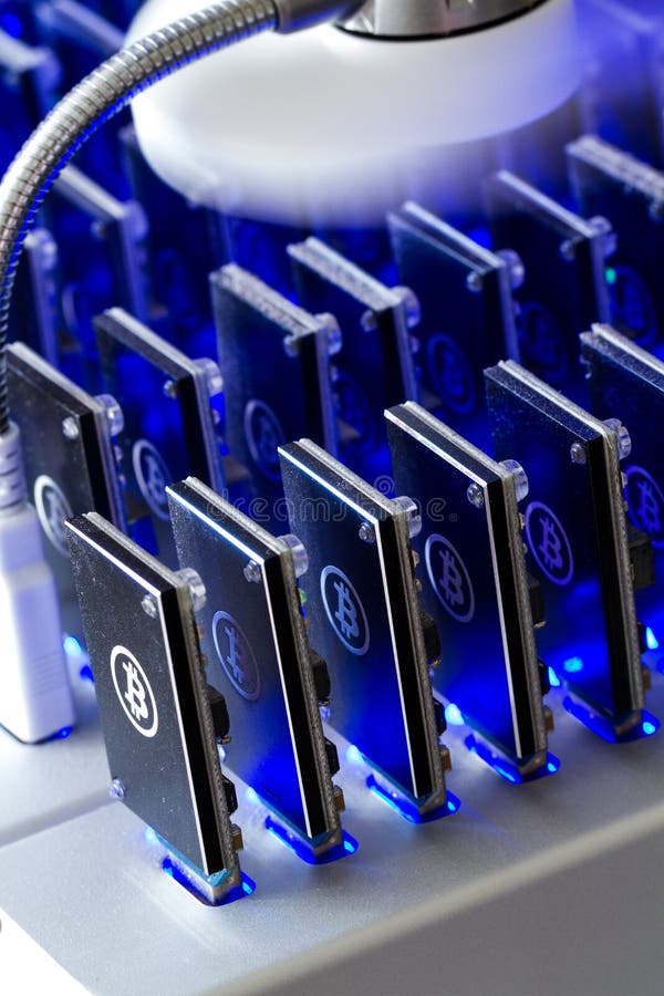 Bitcoin mining stock photo. Image of peer, cryptocurrency - 34663126