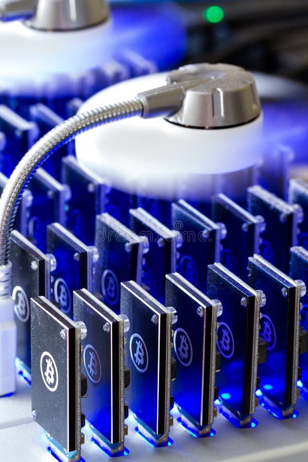 Bitcoin mining stock photo. Image of network, finances - 34663236