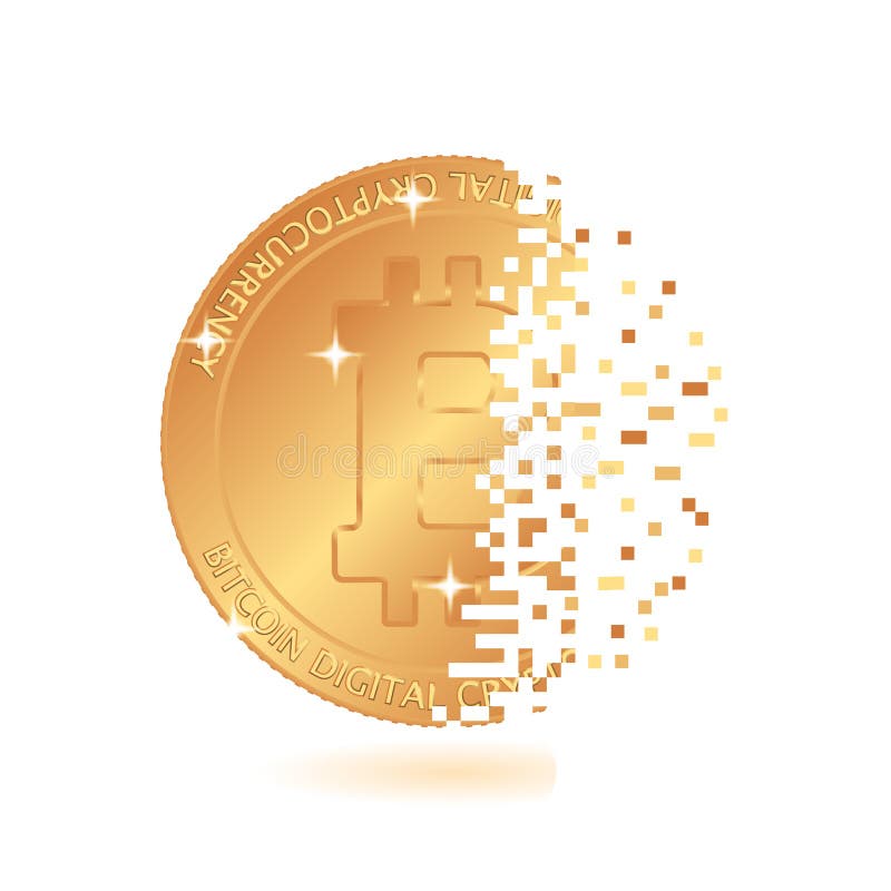 Bitcoin Mining. World-famous Digital Currency. Symbolic Construction of ...